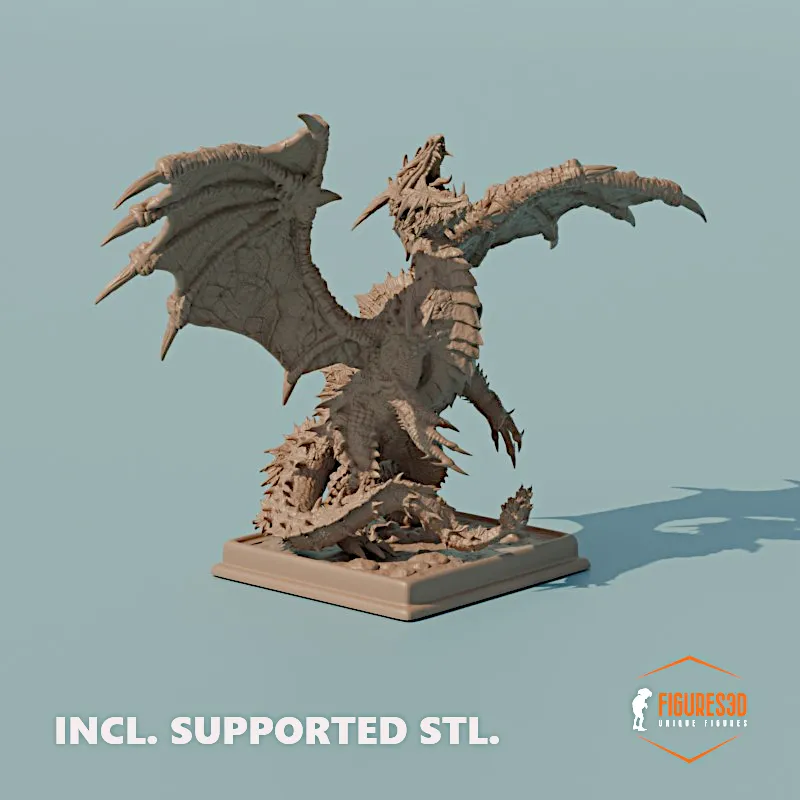 Characters & Creatures STL Download - chromatic copper dragonby figures3d
