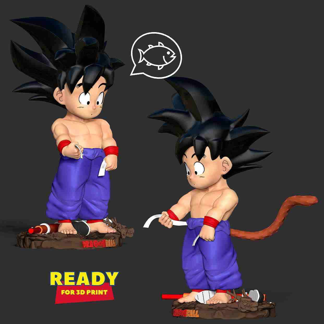 Kid Goku - Ready for fishing | 3D models download | Creality Cloud