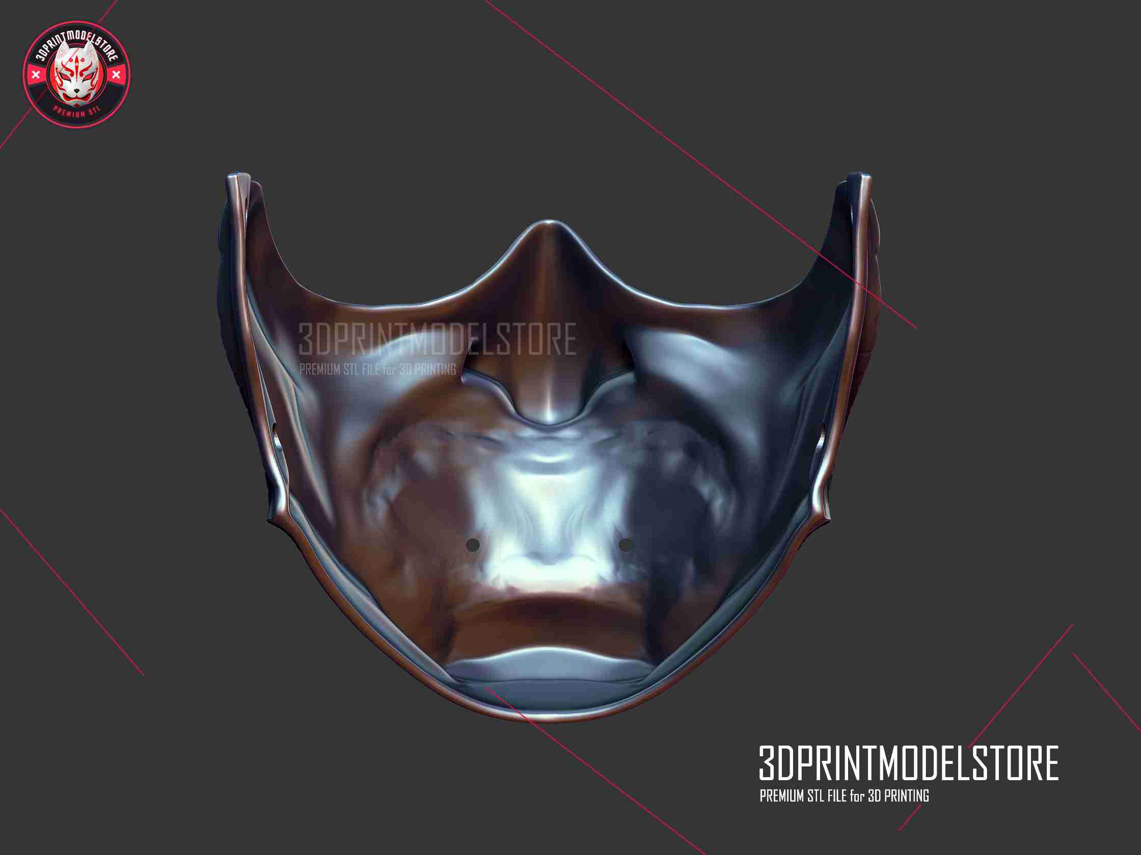 Oni Samurai Ghost Mask | 3D models download | Creality Cloud