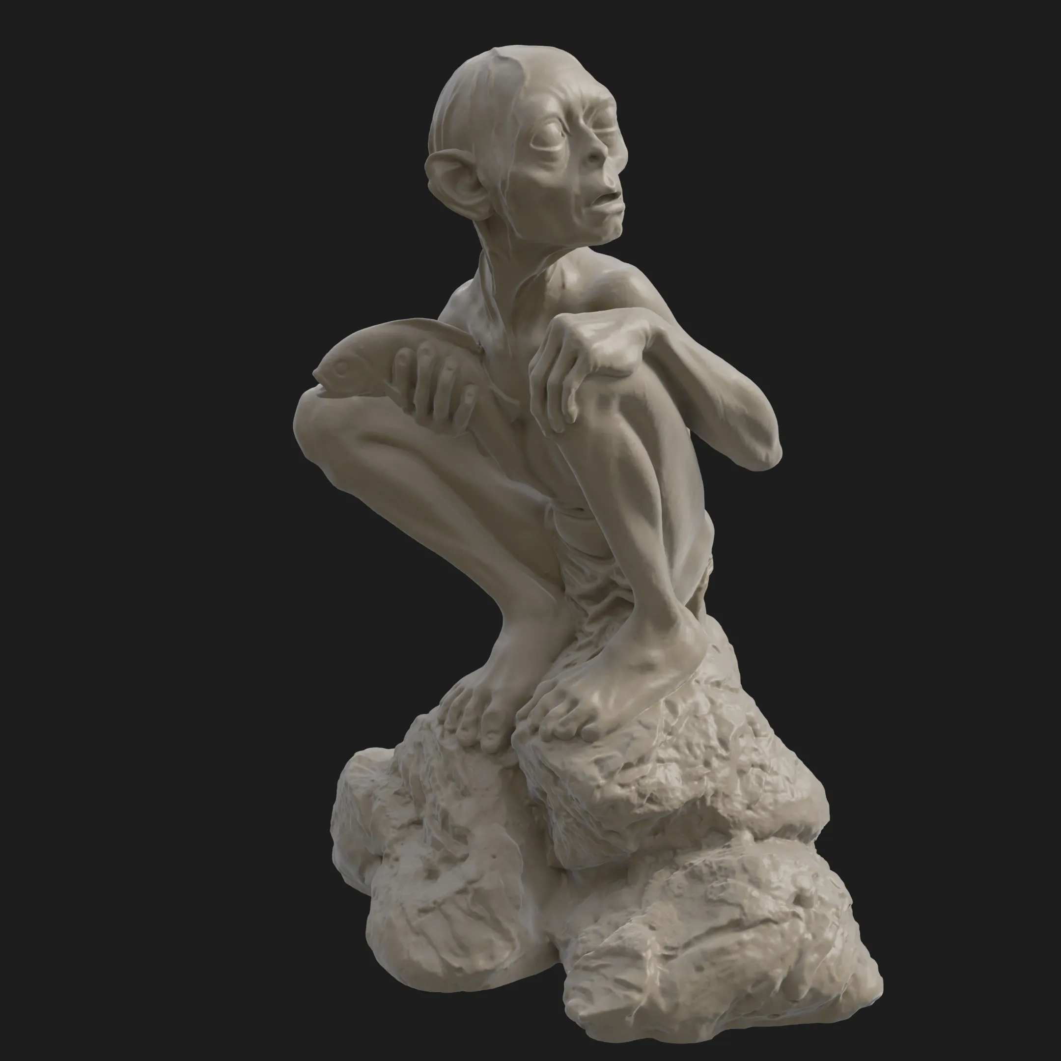3D Printer Files | 3MF File | Gollum Sculpture - Lord of the Rings Fan ...