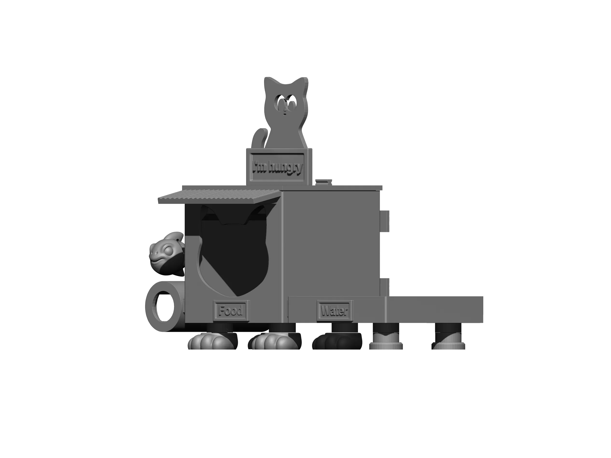 Free Pets STL Download - Save the cats! Street feeder for stray catsby YVP3Dmodels