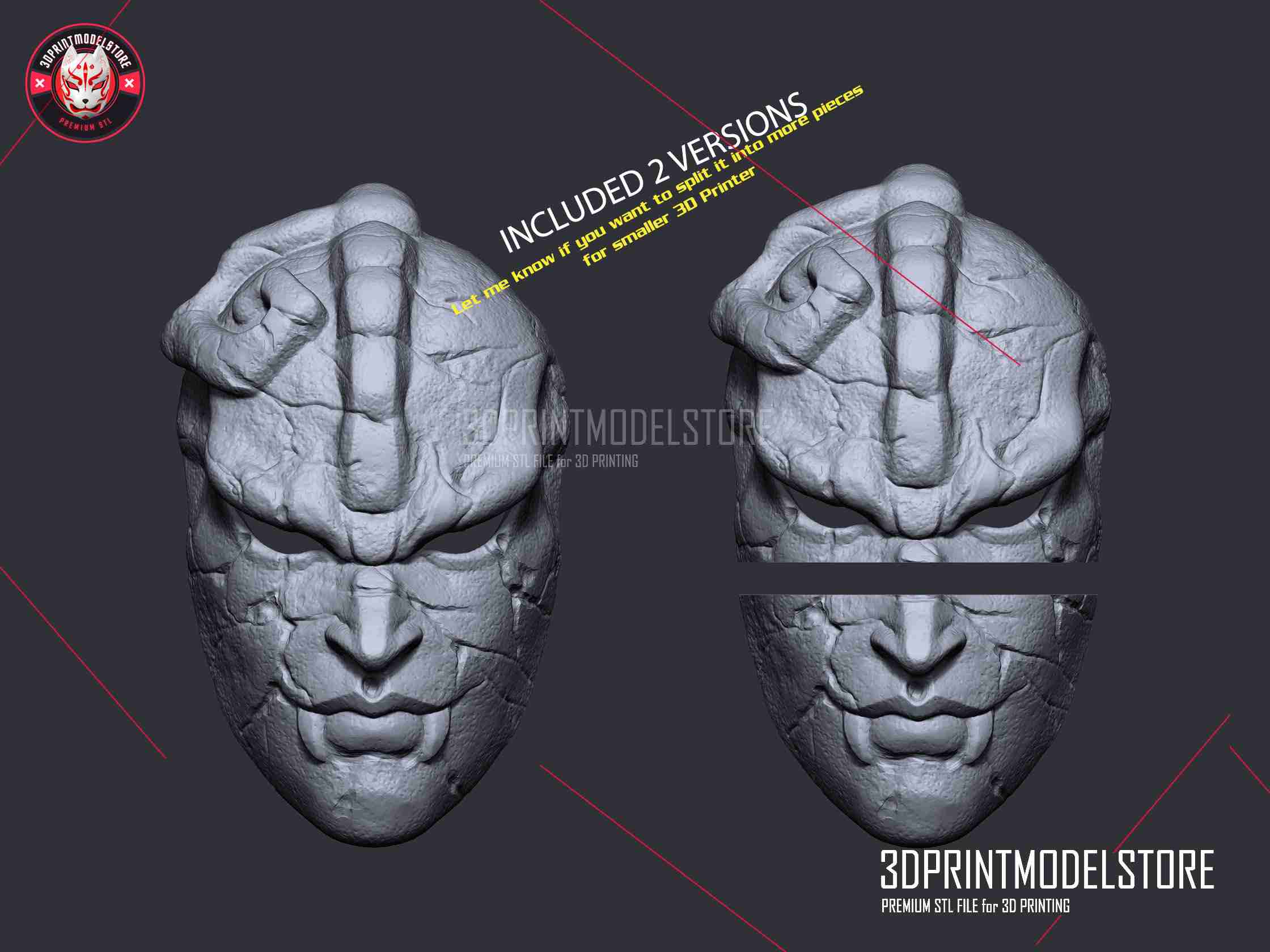 Jojo Bizarre Adventure Stone Mask - Anime Halloween Cosplay | 3D models ...