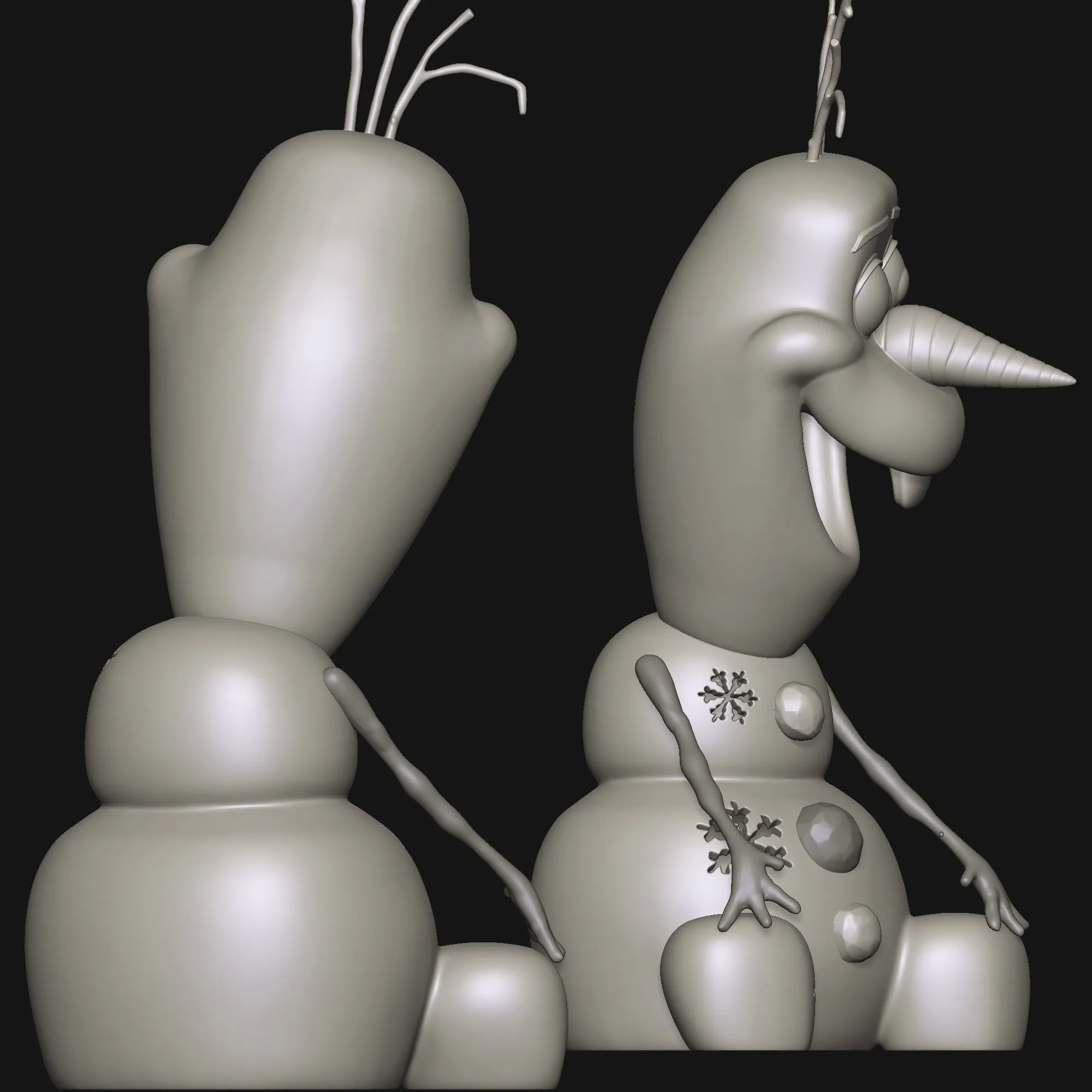 Characters & Creatures STL Download - Olaf the Snowmanby GALAXIARUM 3D