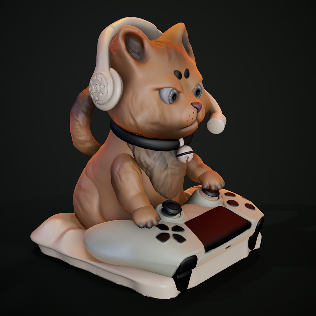 CAT GAMER | 3D models download | Creality Cloud
