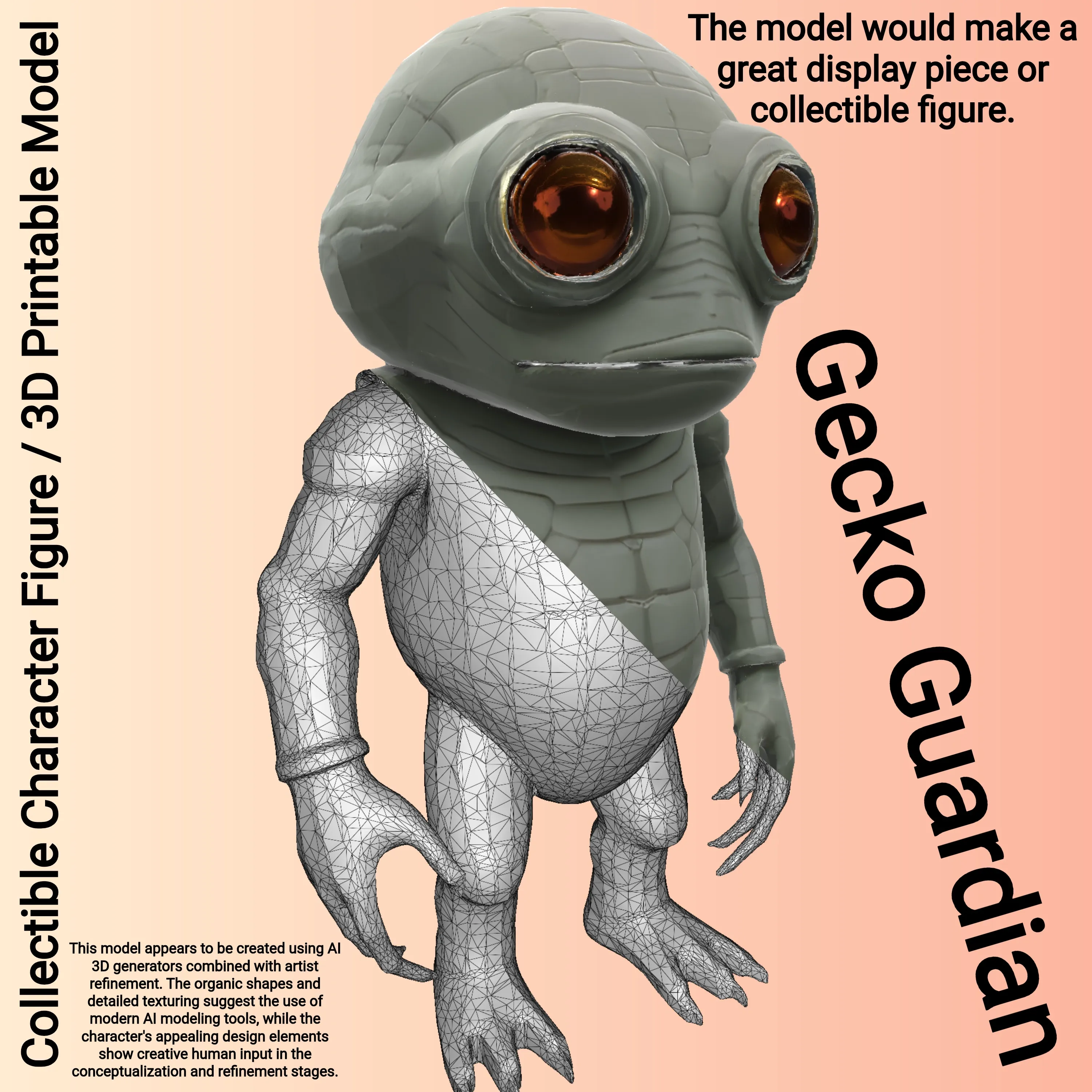 Free Characters & Creatures STL Download - Gecko Guardian - The Wide ...