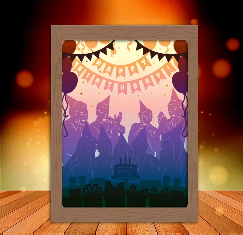 Happy Birthday shadow box | 3D models download | Creality Cloud