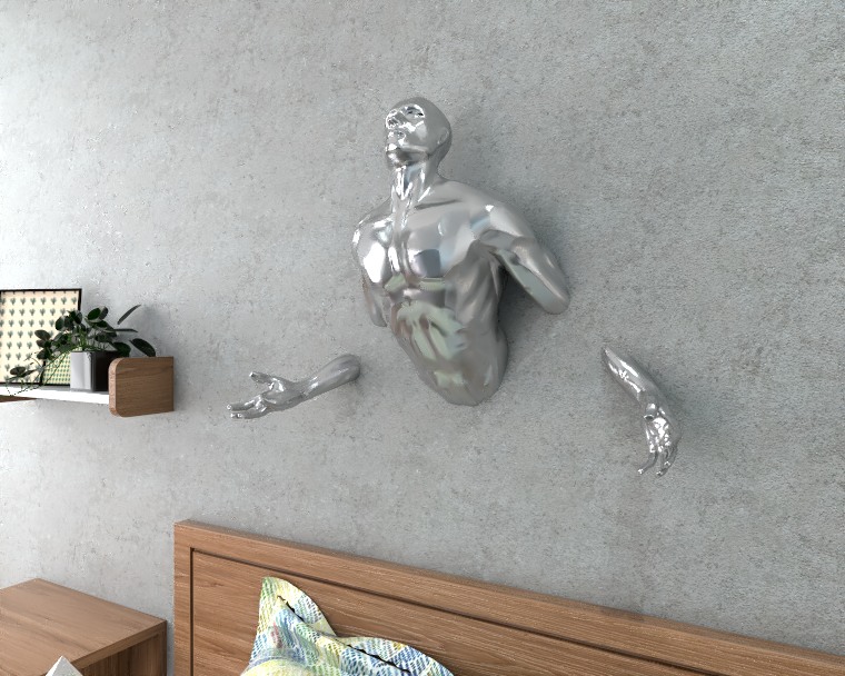 Man Wall Decorative Sculpture | 3D models download | Creality Cloud