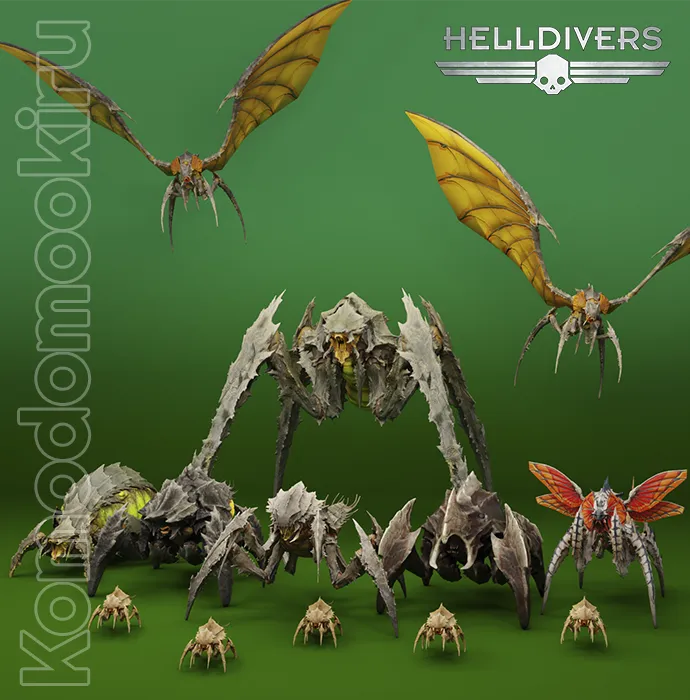 Characters & Creatures STL ダウンロード - TERMINIDS PACK | HELLDIVER 2 | 3D PRINTABLE FIGURINES ...