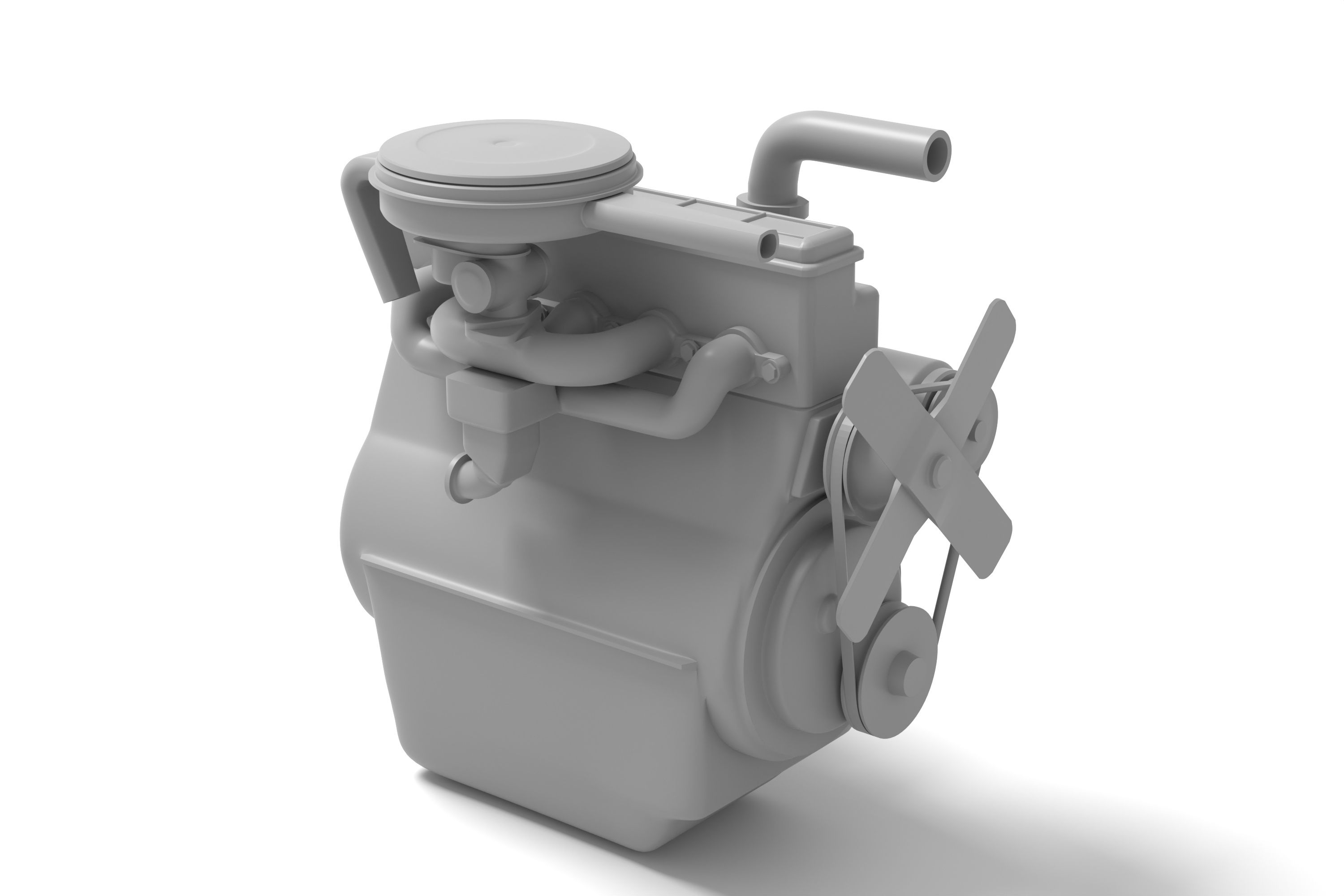 Old straight engine inline engine | 3D models download | Creality Cloud