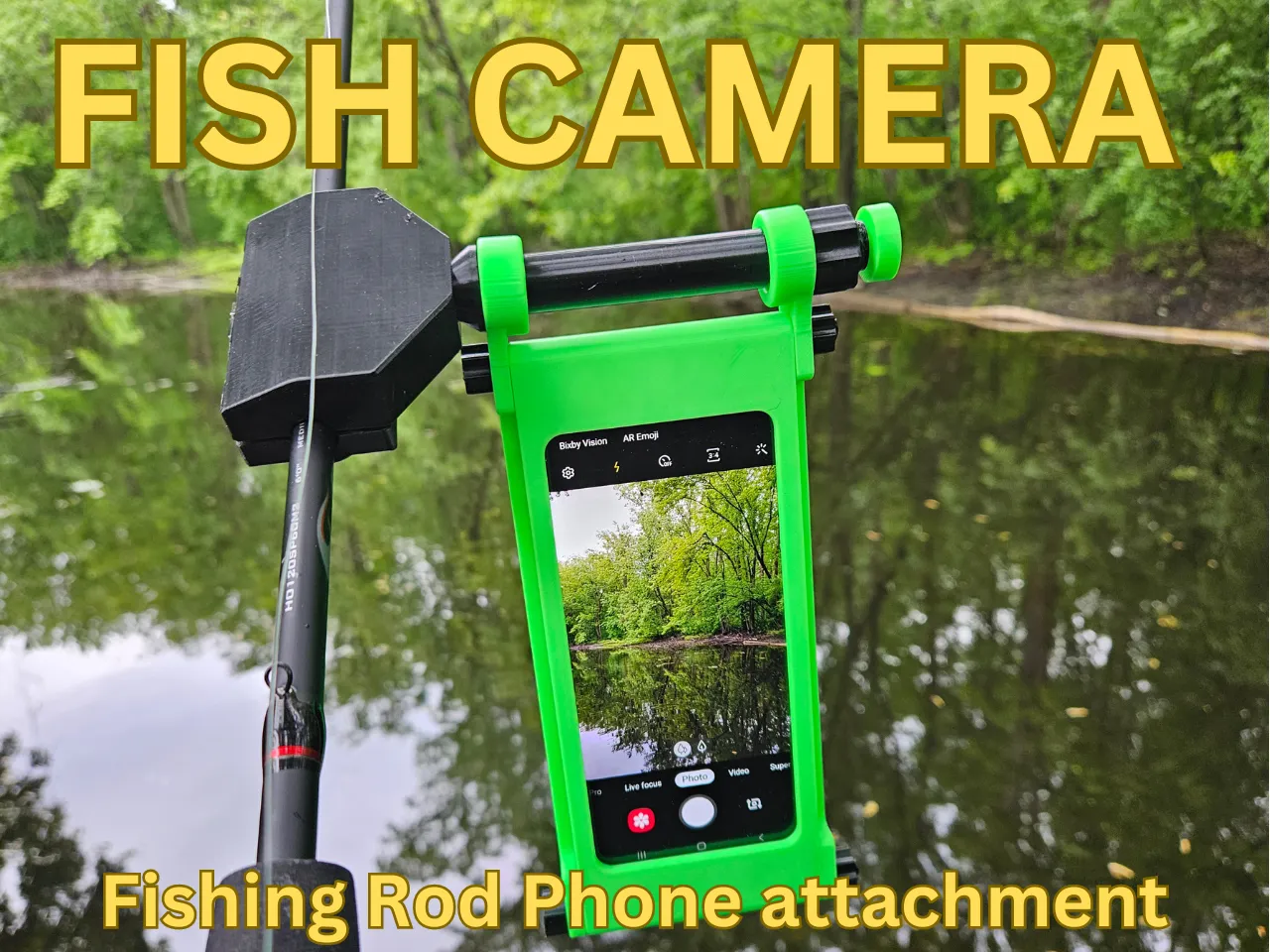 3D Printer Files | 3MF File | FISHCAM - fishing rod phone attachment ...