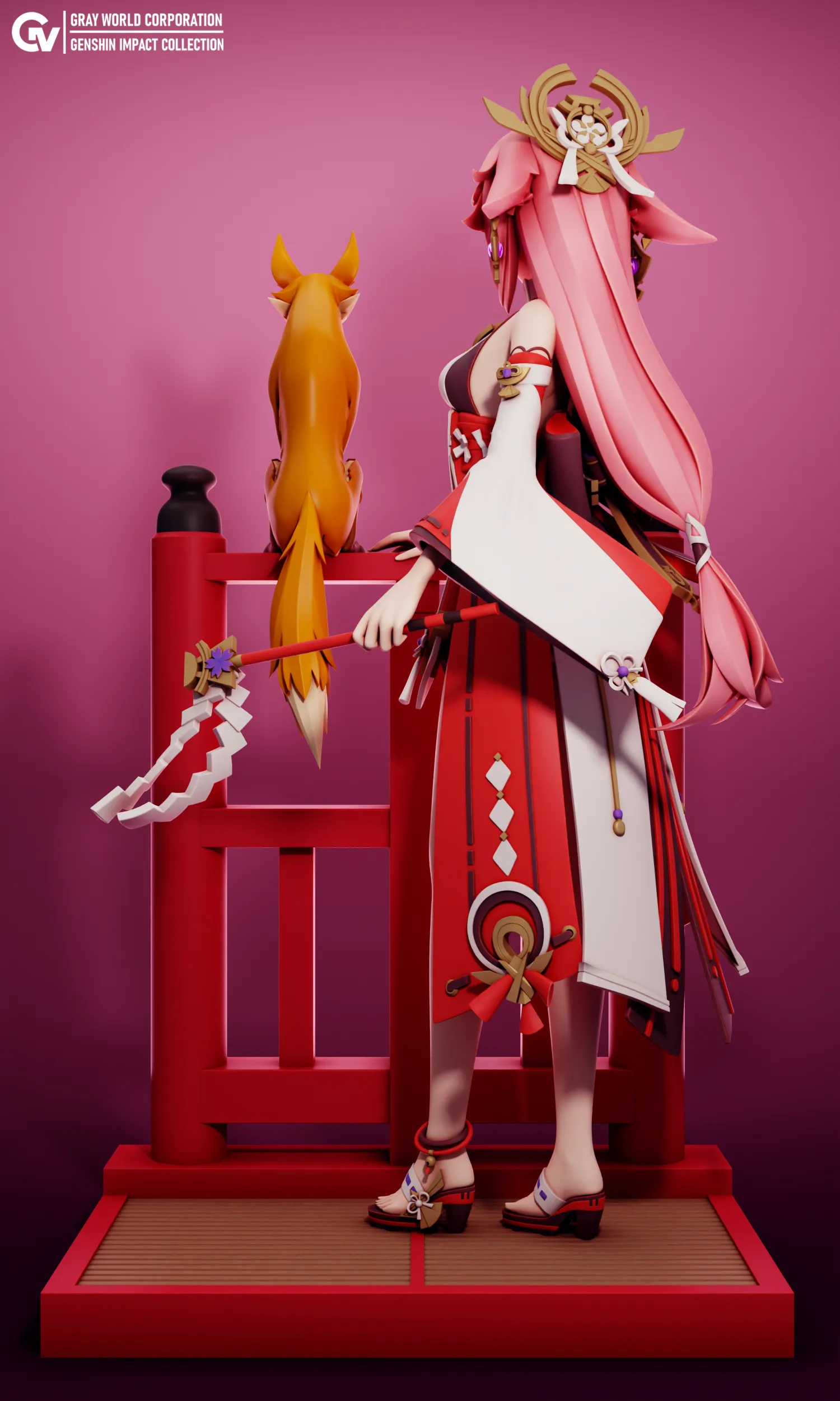 Characters & Creatures STL Download - Yae Miko | Genshin Impactby Gray ...