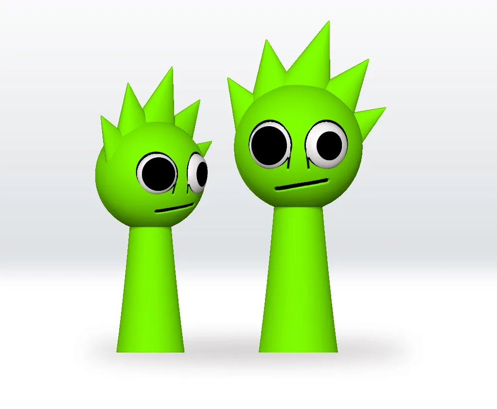 Characters & Creatures STL Download - Sprunki Lime OWAKCX STL, 3mf, Obj ...