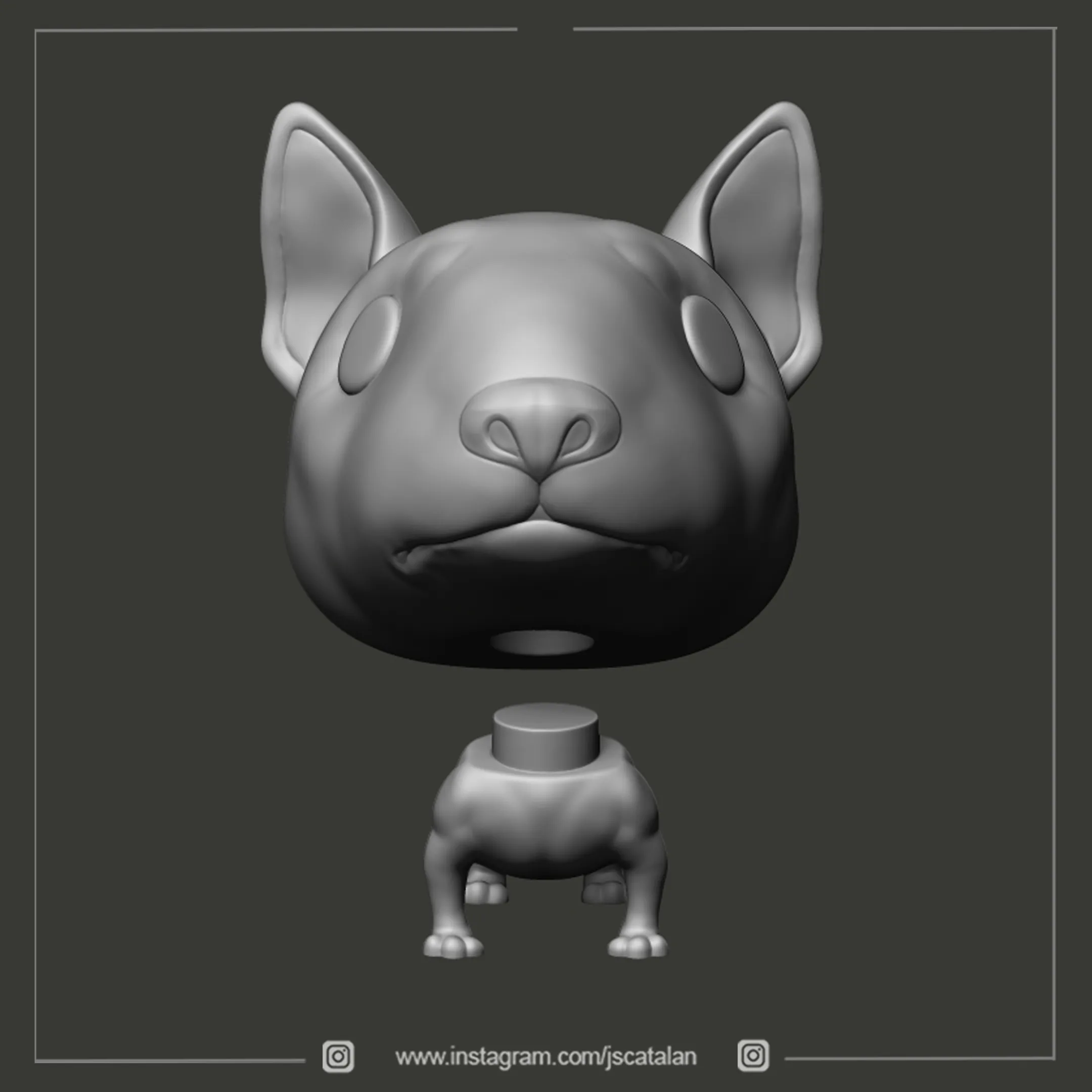 Characters & Creatures STL Download - BULL TERRIER FUNKO POP DOG ...