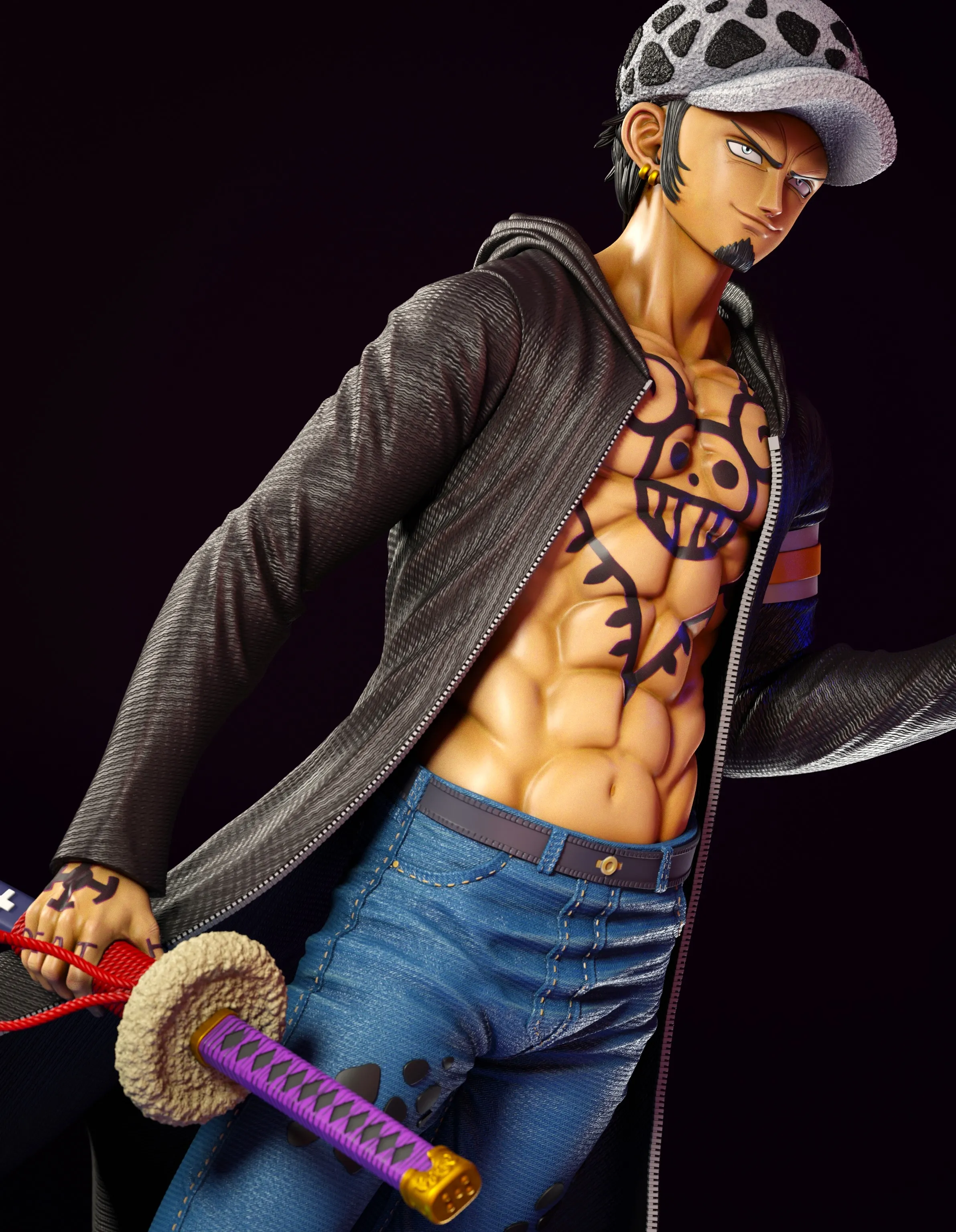 Characters & Creatures STL Download - Trafalgar D. Water Law - One ...