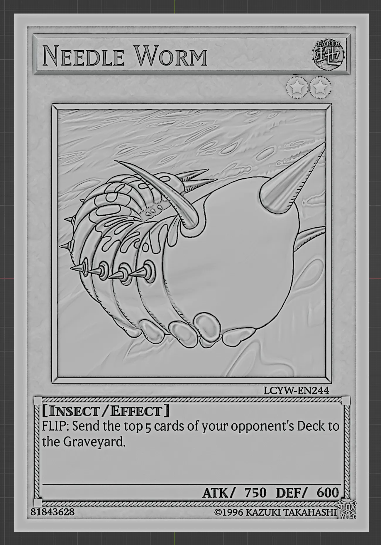 Other STL Download - Needle Worm - yu-gi-oh!by Wsonuchiha3D