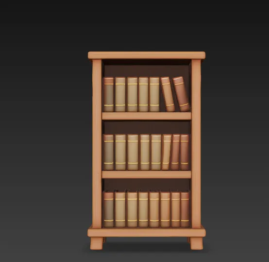 Props & Terrain STL Download - 4X Bücherregal / bookshelfby Brainbits3D