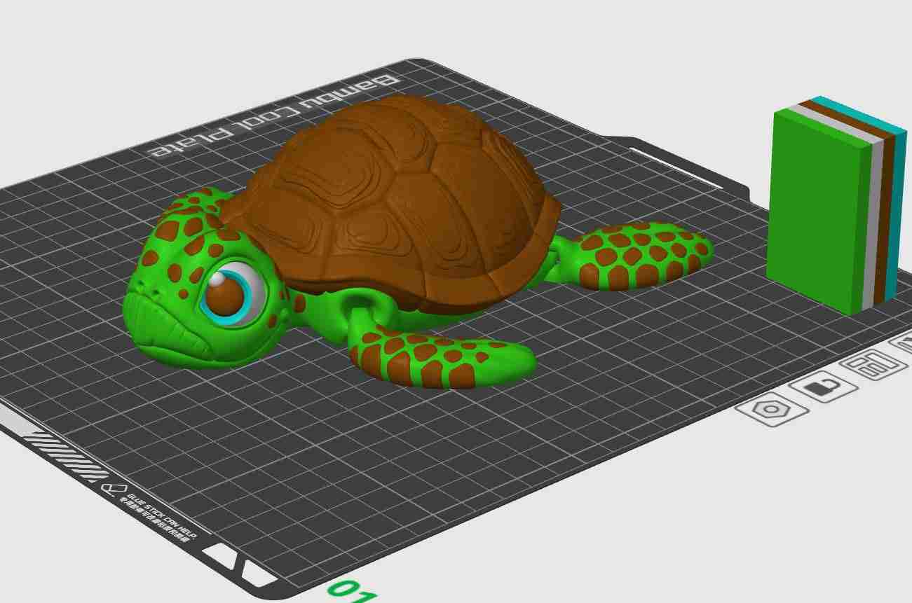 CUTE TURTLE (PRINT IN PLACE) | 3D models download | Creality Cloud