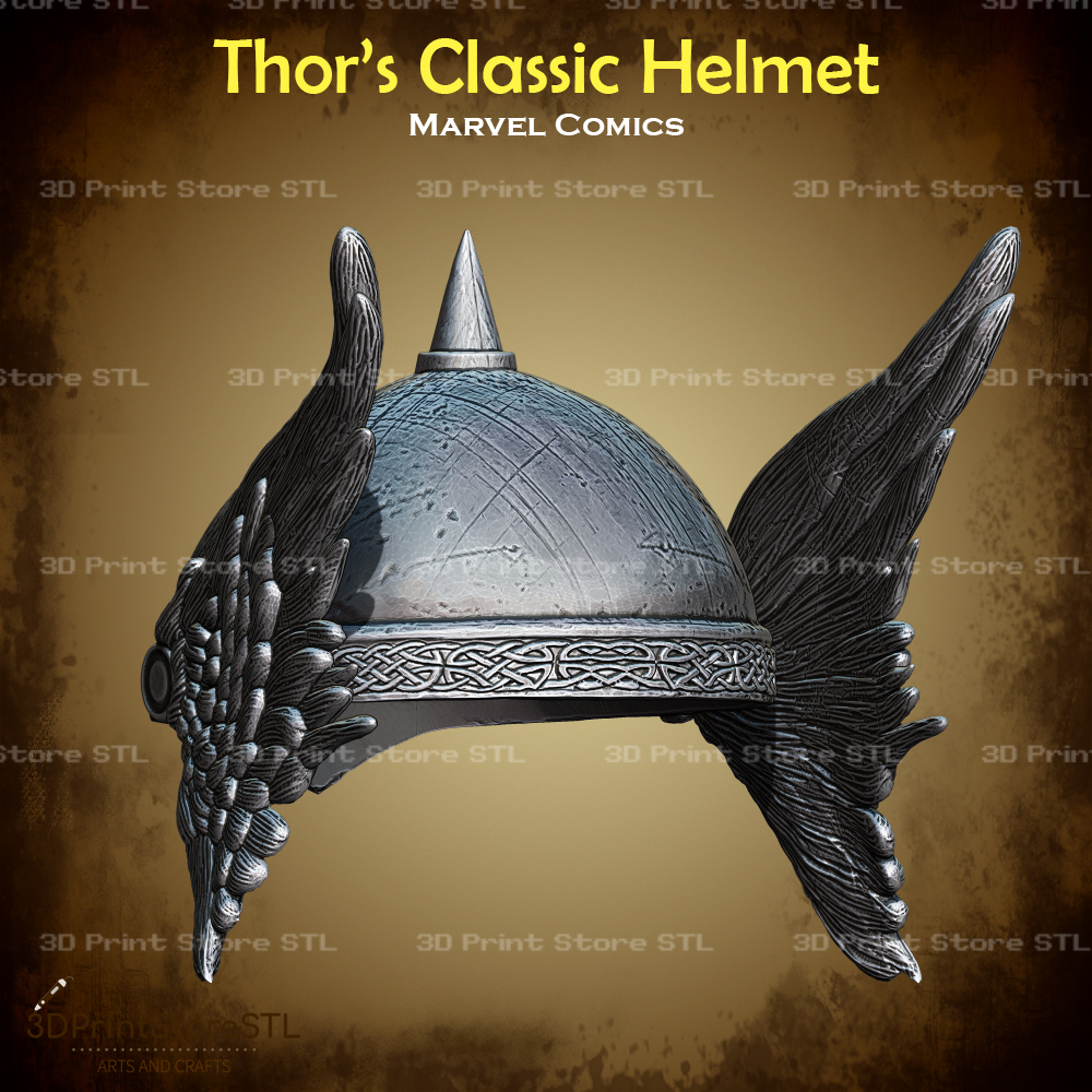 Thor Classic Helmet Cosplay Marvel - STL File | 3D models download ...