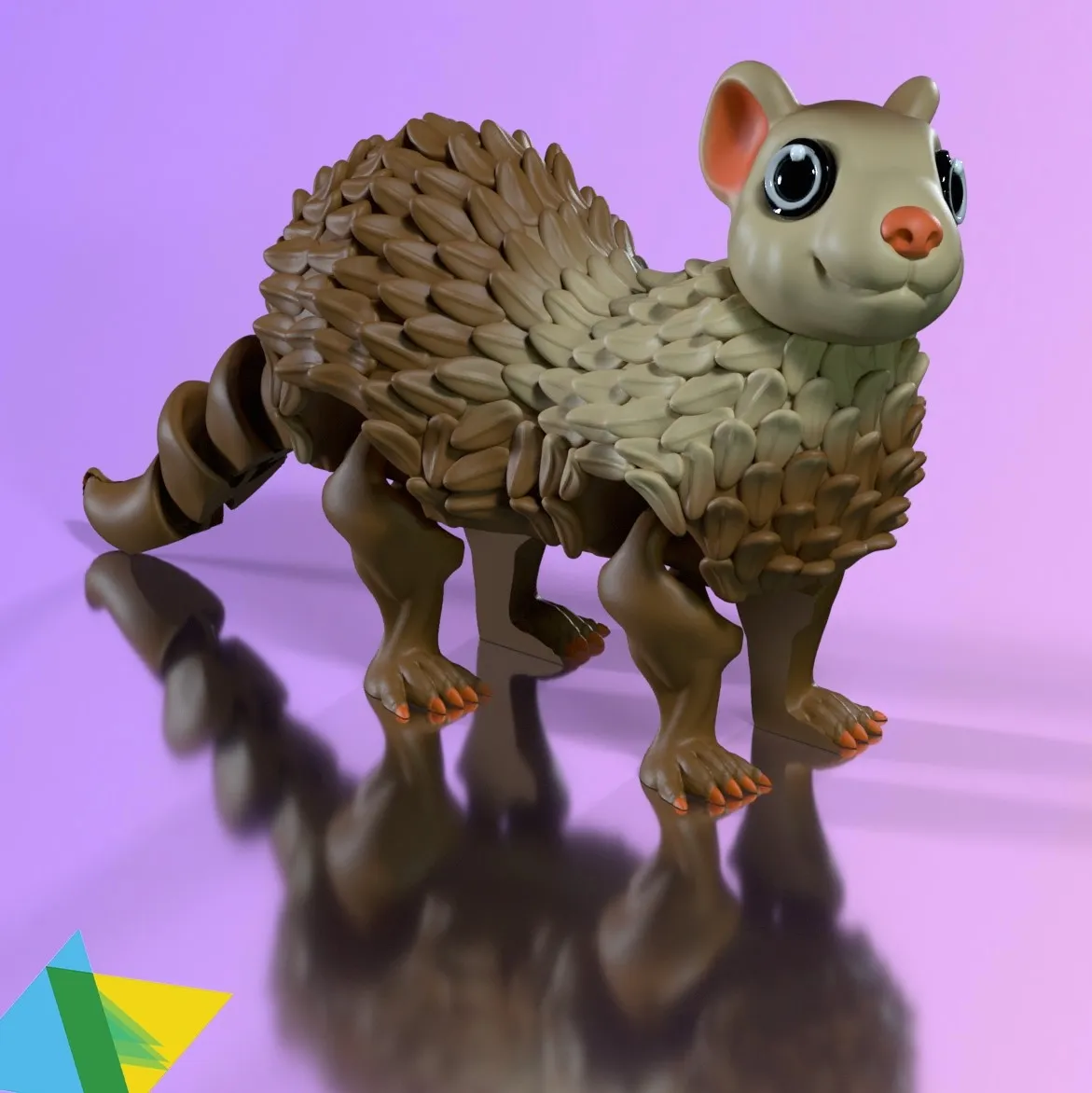 Other STL Download - Print in place Flexy ferret no support with ...