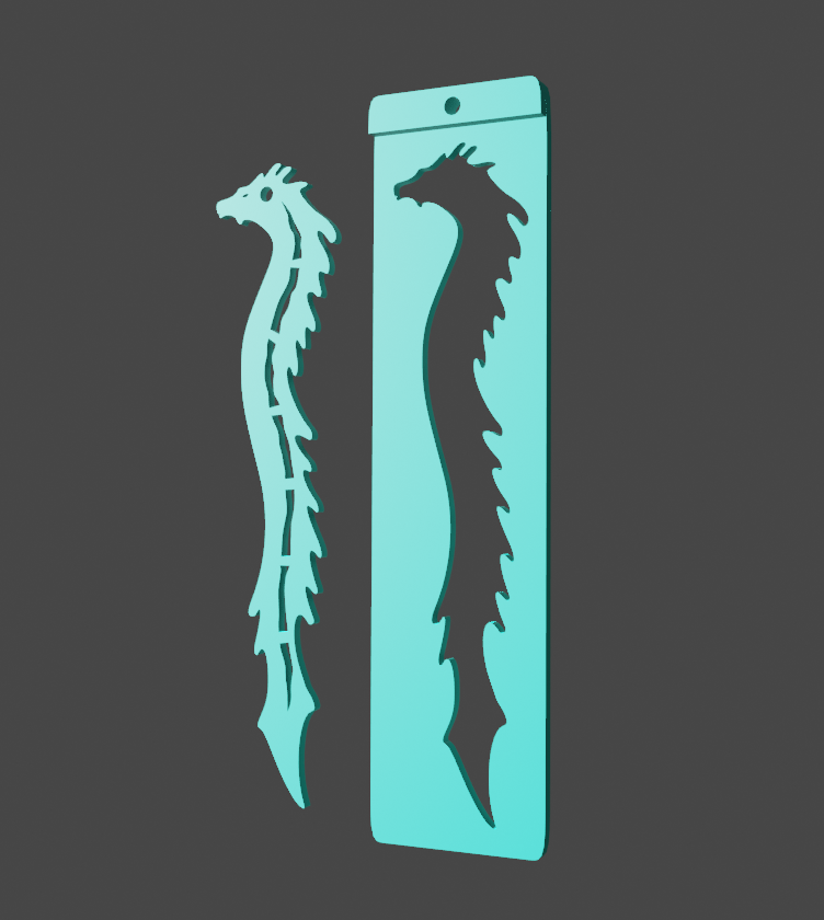 Bookmark Water Dragon | 3D models download | Creality Cloud