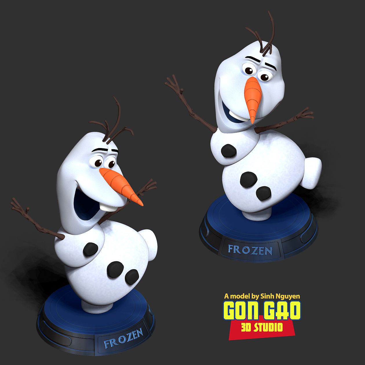 Olaf is happy | 3D models download | Creality Cloud