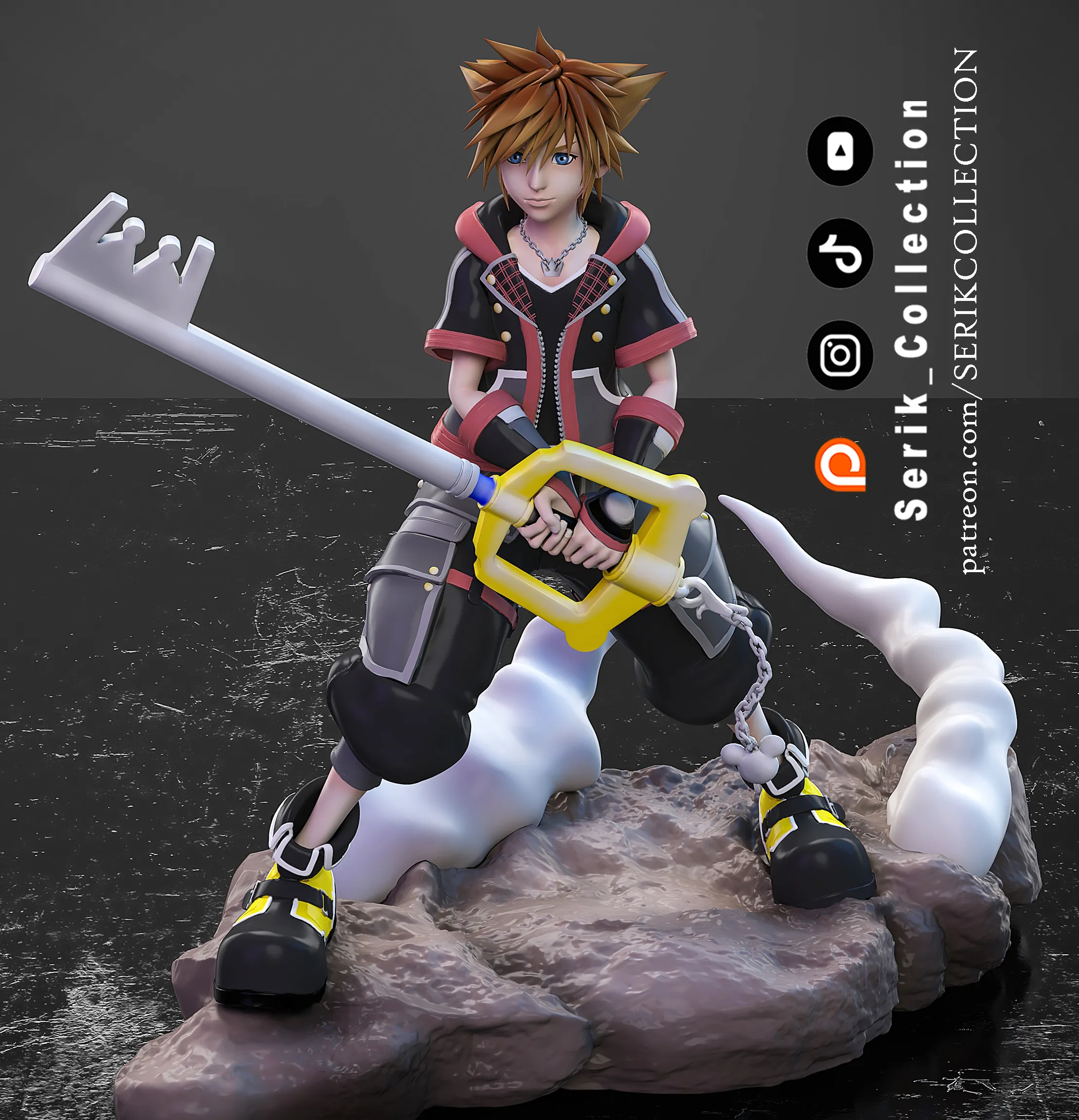 Characters & Creatures STL Download - SORA - KINGDOM HEARTSby Serik ...