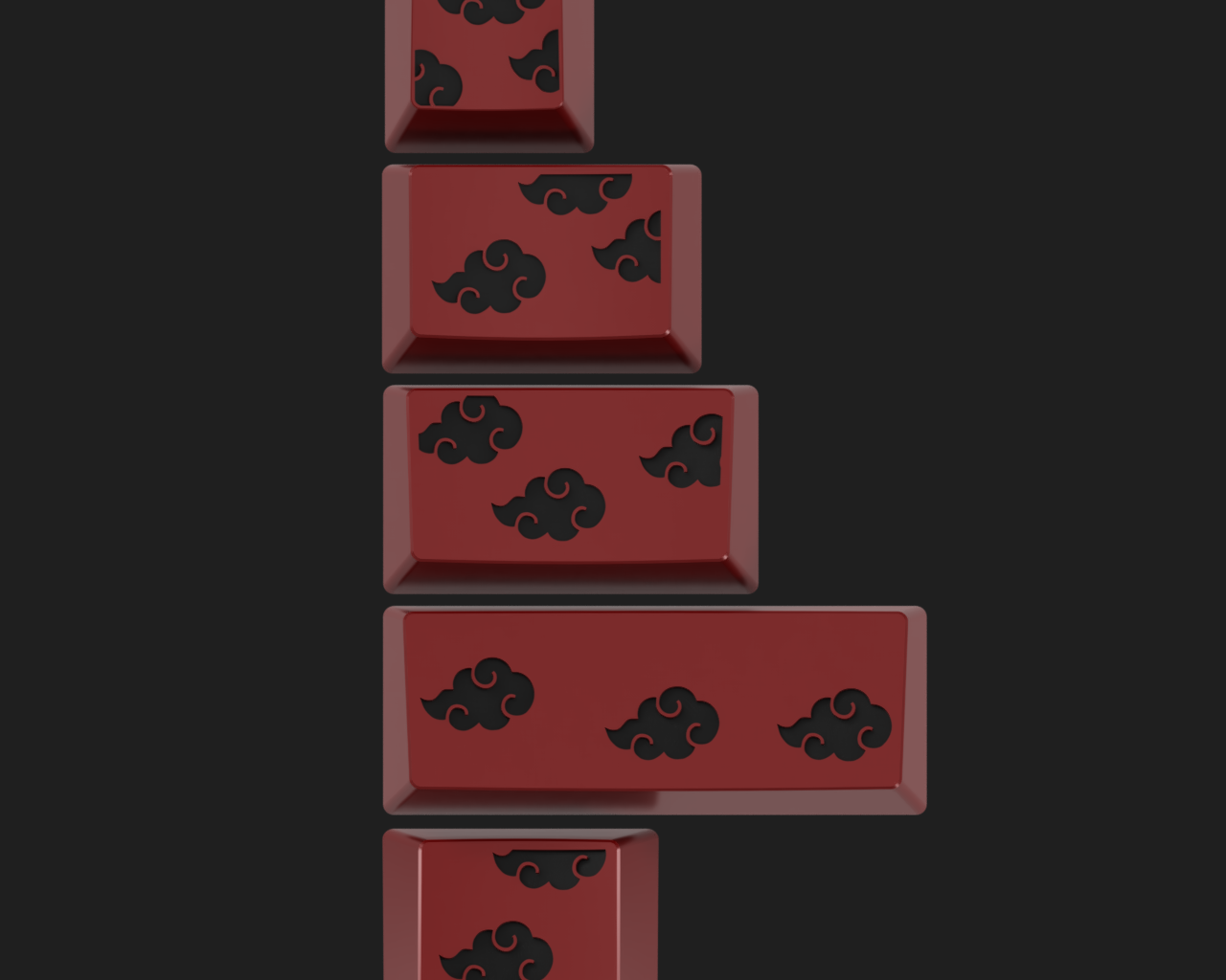 AKATSUKI - NARUTO THEMED ARTISAN KEYCAPS SET | 3D models download ...