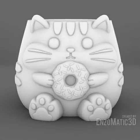 Other STL Download - cute baby cat flower pot planter pencil holder ...
