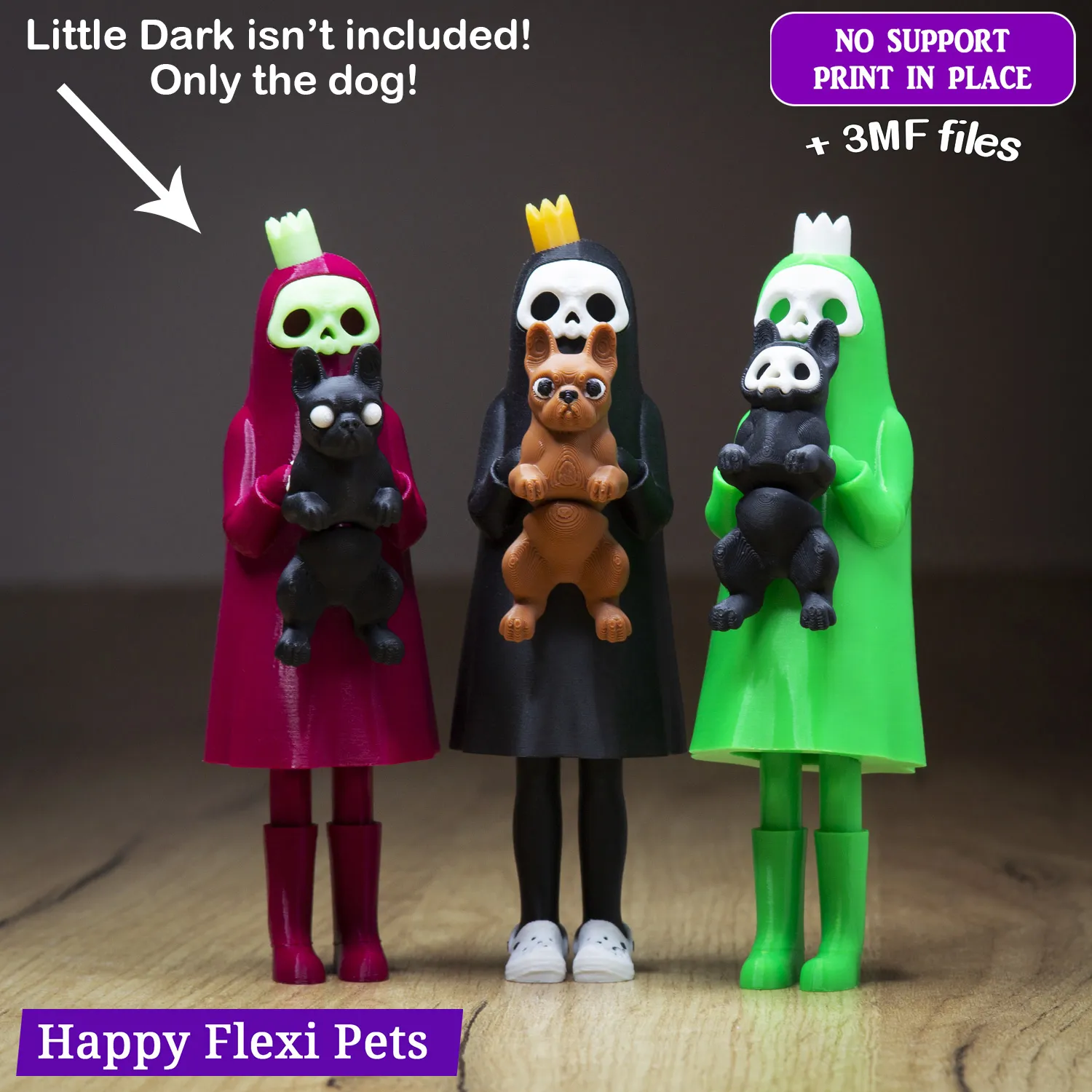 Other STL Download - Little Dark's French bulldog the flexi toy and ...