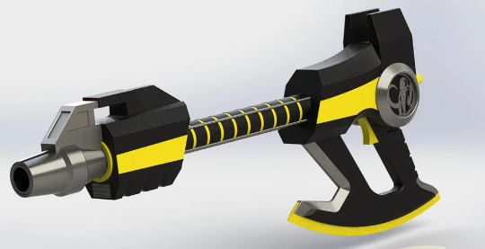 MMPR - Black Ranger Power Axe | 3D models download | Creality Cloud