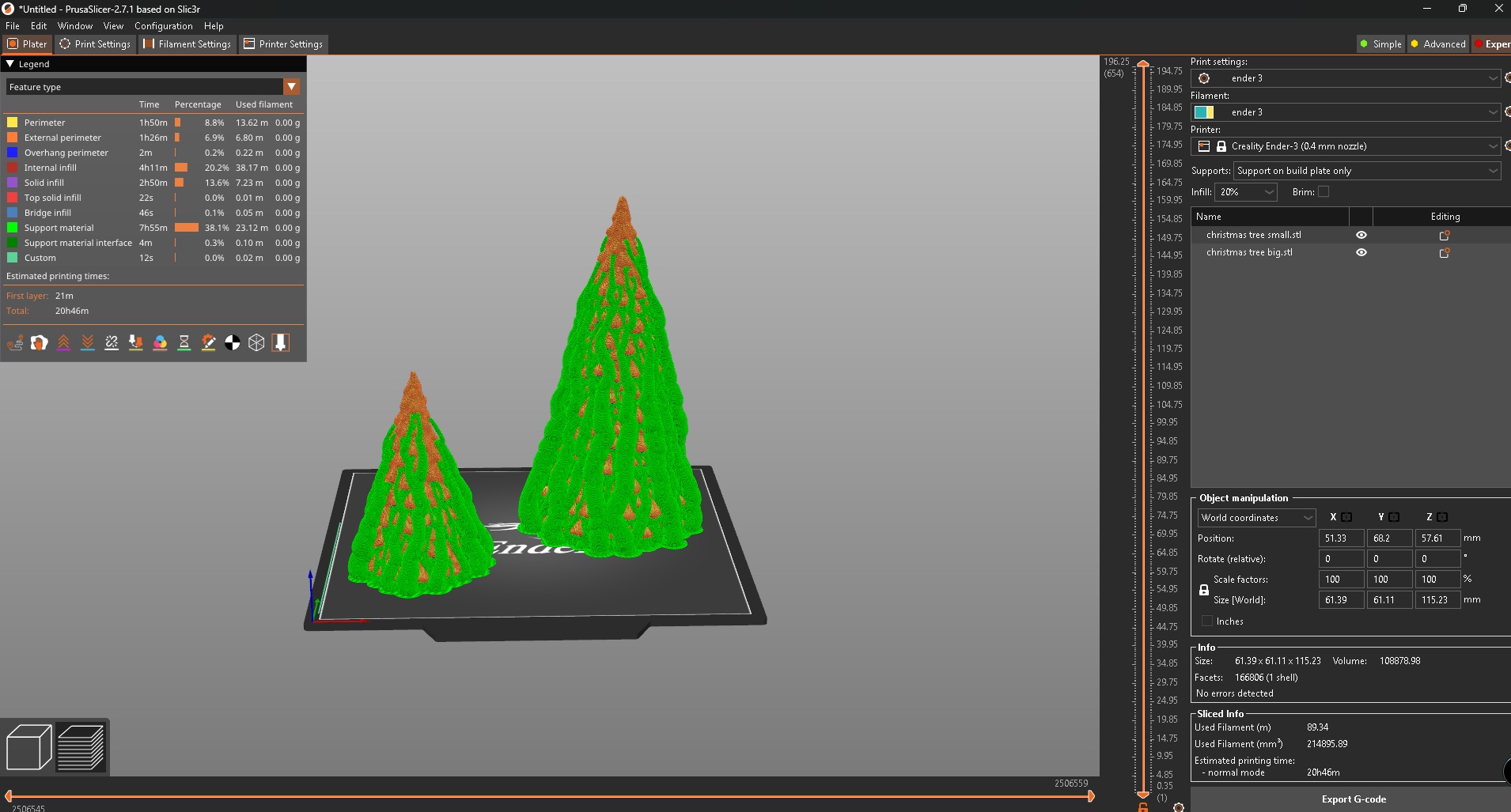 christmas tree big and small | 3D models download | Creality Cloud