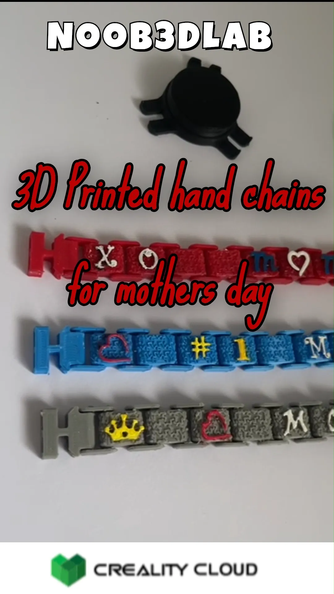 Mother’s Day 3D Printed Hand Chains with Stand – Clip-On, Print-in ...