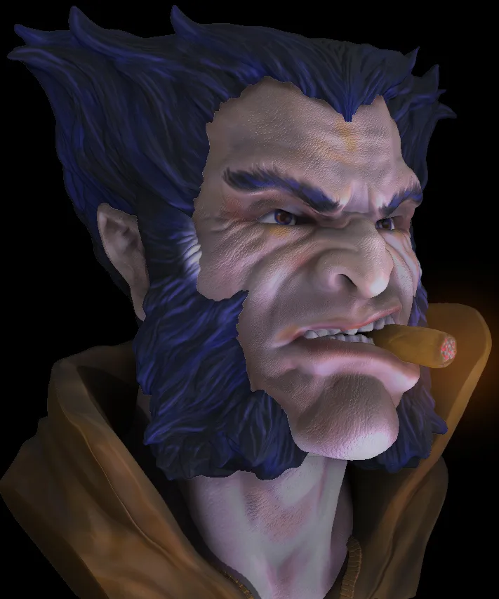 Characters & Creatures STL Download - Logan Wolverine Bustby Danangset
