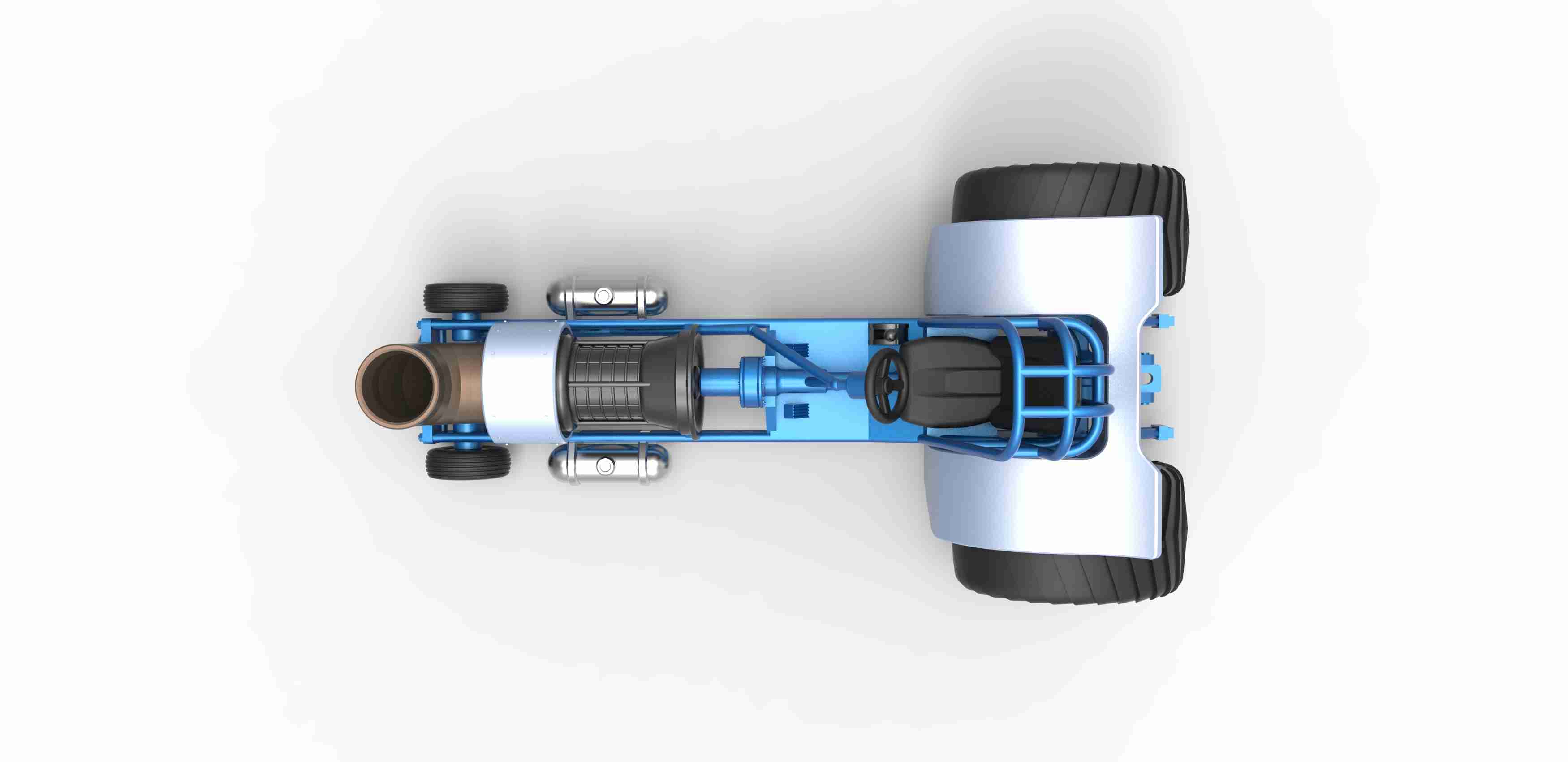 Mini Rod pulling tractor with jet engine V2 Scale 1:25 | 3D models ...