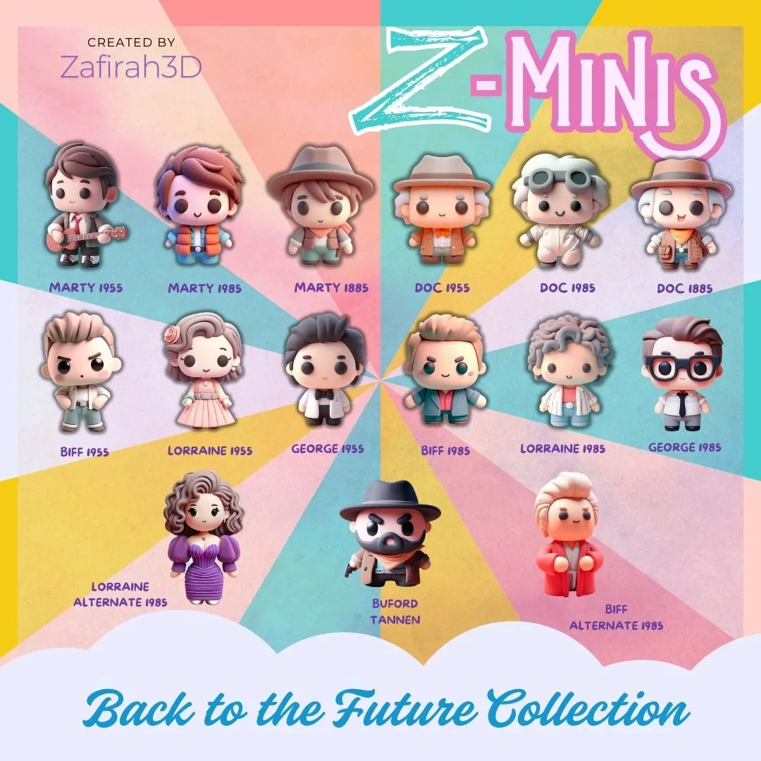 Other STL Download - Z-Minis Back to the Future Collectionby Zafirah99
