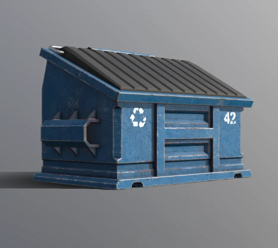 Props & Terrain STL Download - Heavy Duty Dumpsterby neagww