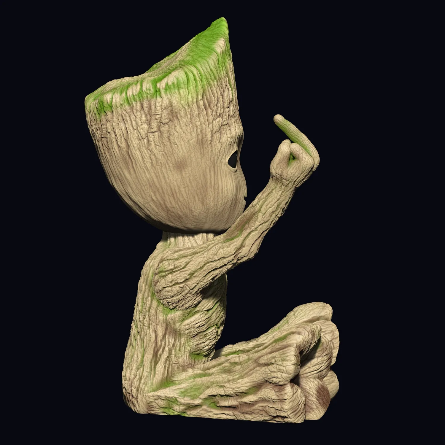 Characters & Creatures STL Download - Middle Finger Grootby ArtistVN