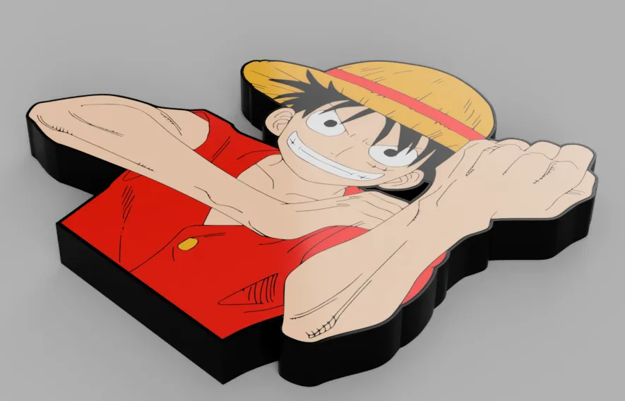 3D Printer Files | 3MF File | LIGHTBOX LUFFY ONE PIECE | Creality Cloud