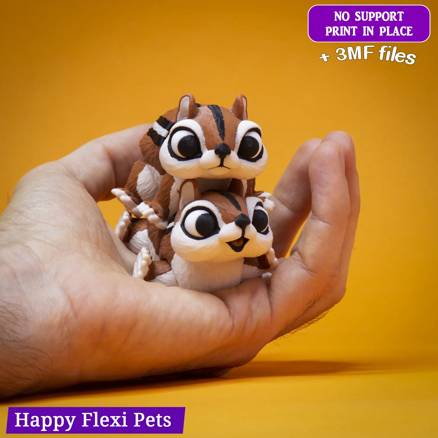 Other STL Download - Chipmunk the flexi toyby Happy Flexi Pets