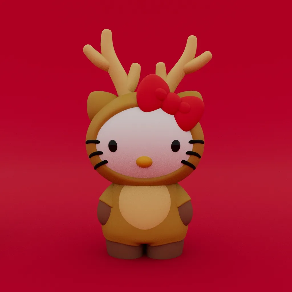 Characters & Creatures STL Download - Christmas Special - Hello Kitty ...