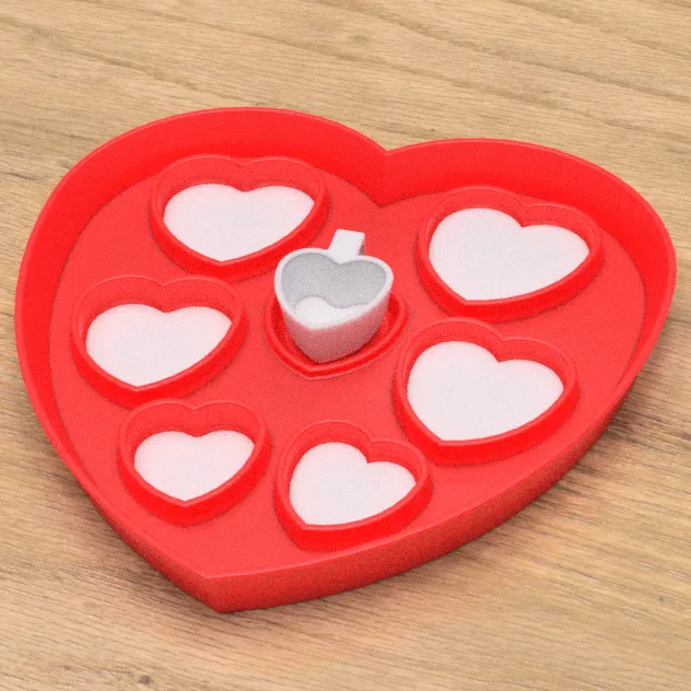 Other STL Download - Heart Sorting Play Tray with extra Scoop - Sensory ...