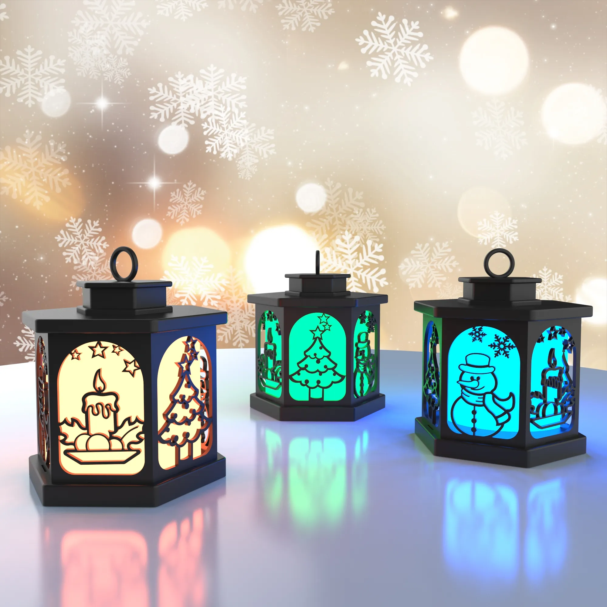 Home Decorations & Ornaments STL Download - 3D Christmas Lamp,Christmas ...
