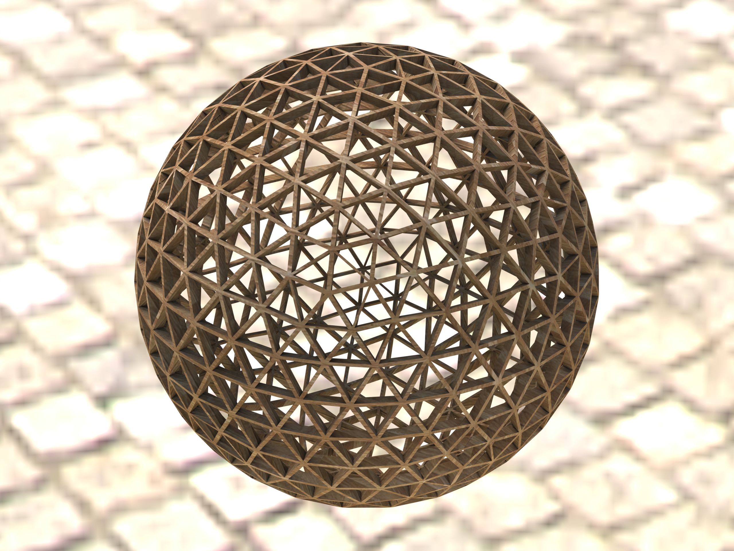 Wireframe Shape Frequency Geodesic Sphere | 3D models download ...