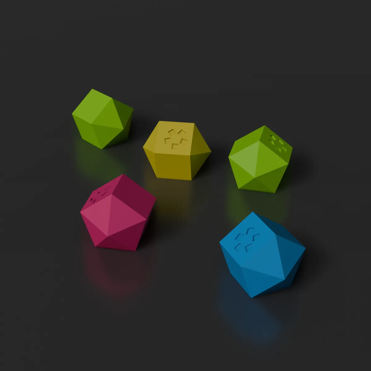 Board Games & Card Games STL Download - 5 stone game "Pentagon"by ...