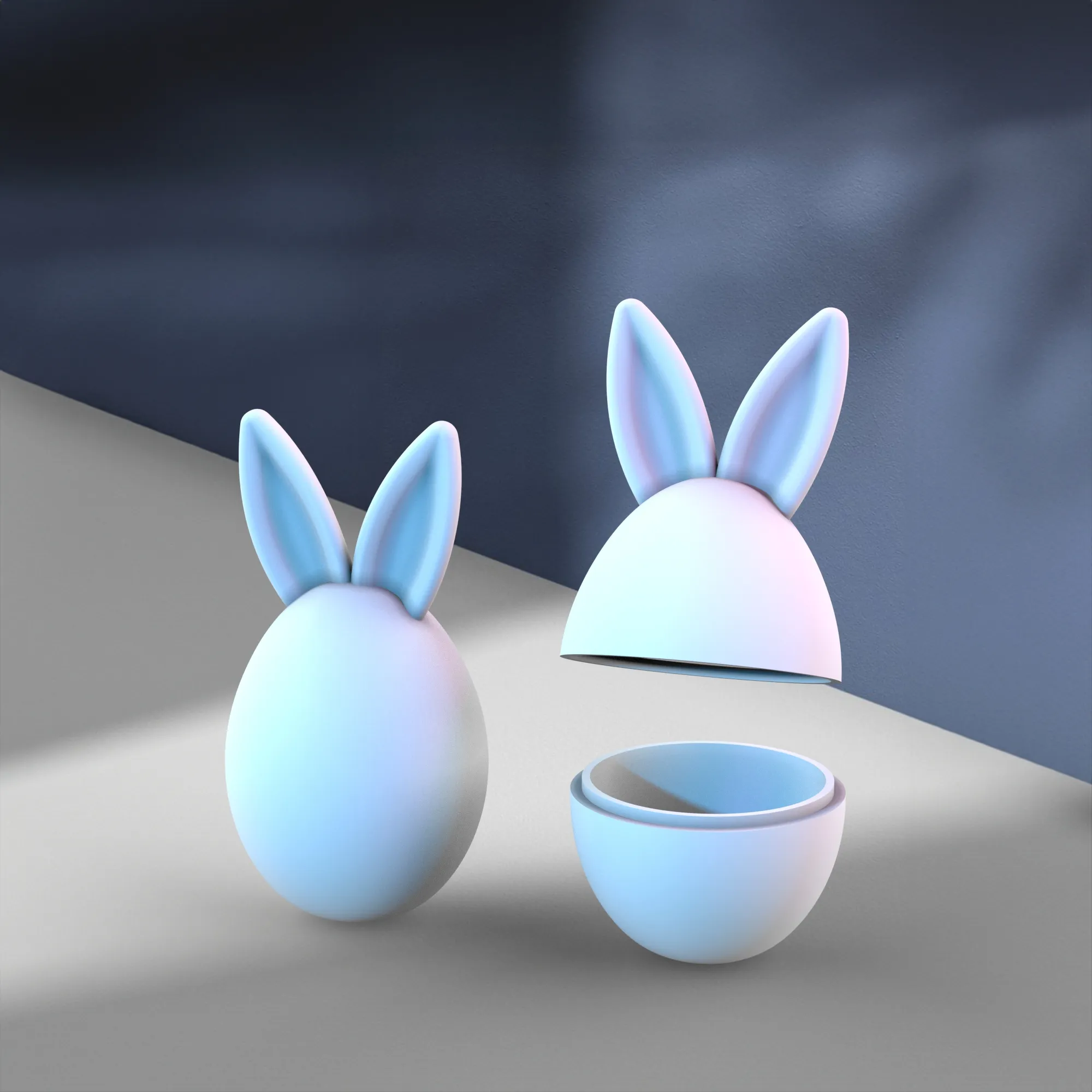 Other STL Descarga - 3D Easter Bunny Box & Decor, Easter Egg Gifts, Rabbit Ears - Woow Concept 3D
