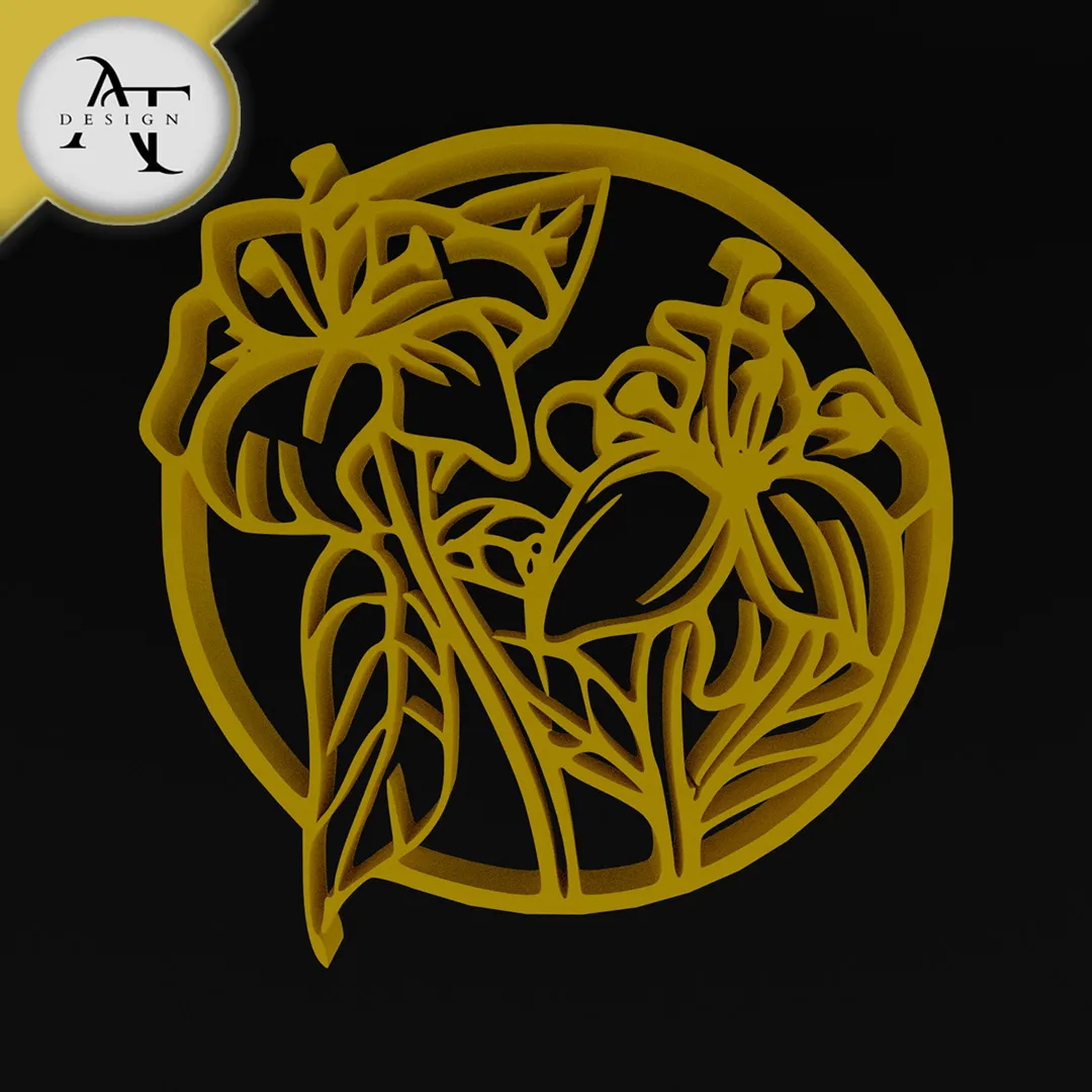 Home Decorations & Ornaments STL Download - Flowers - Silhouette - 2D ...