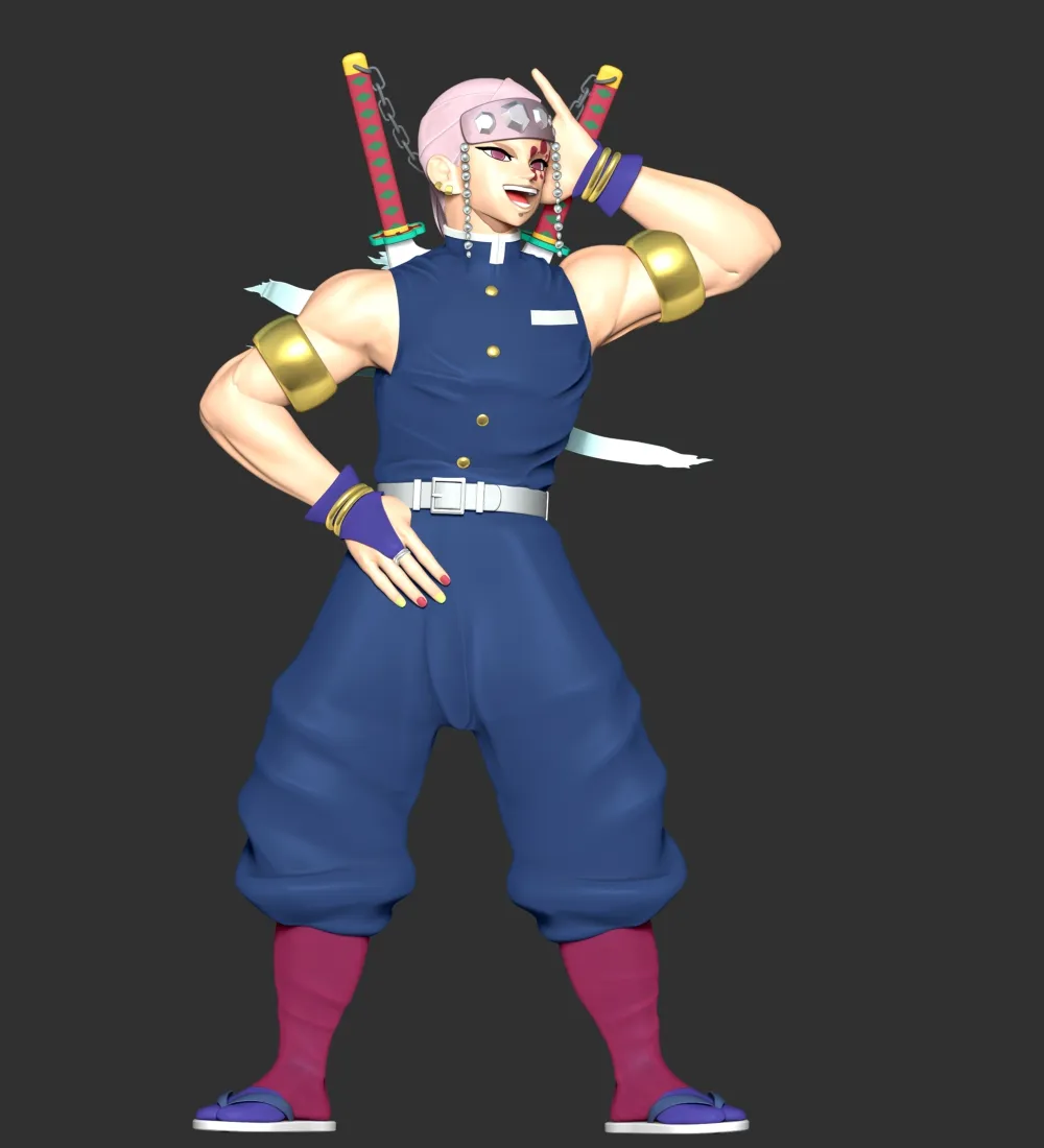 Characters & Creatures STL Download - Tengen Uzui - Demon Slayer ...