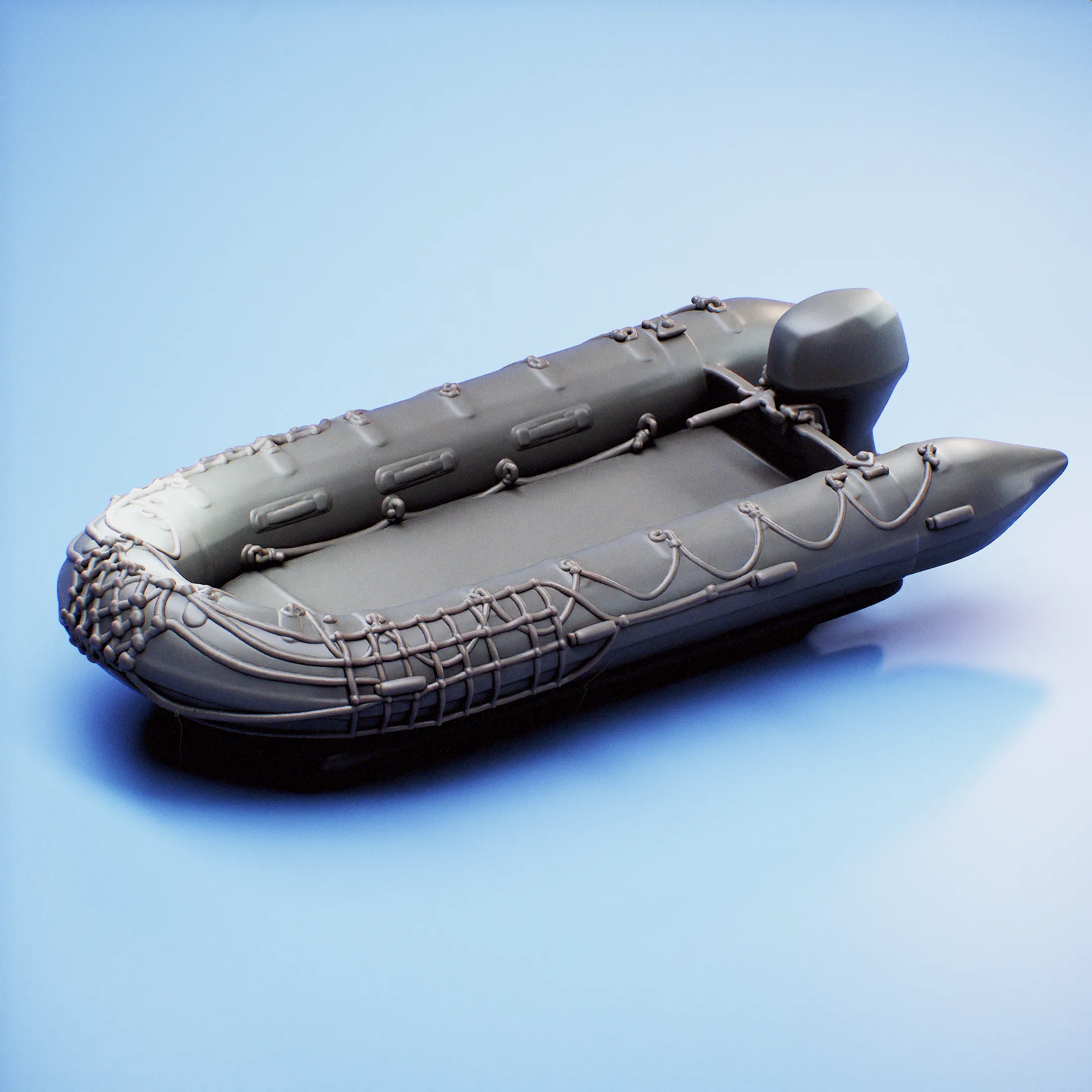 Vehicles & Machinery STL Download - Rhib Boat - Gomón inchable ...