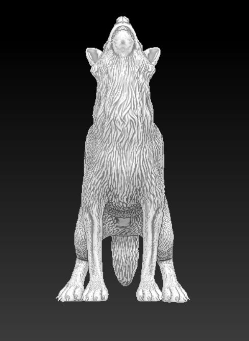 WOLF HOWLING AT THE MOON | 3D models download | Creality Cloud