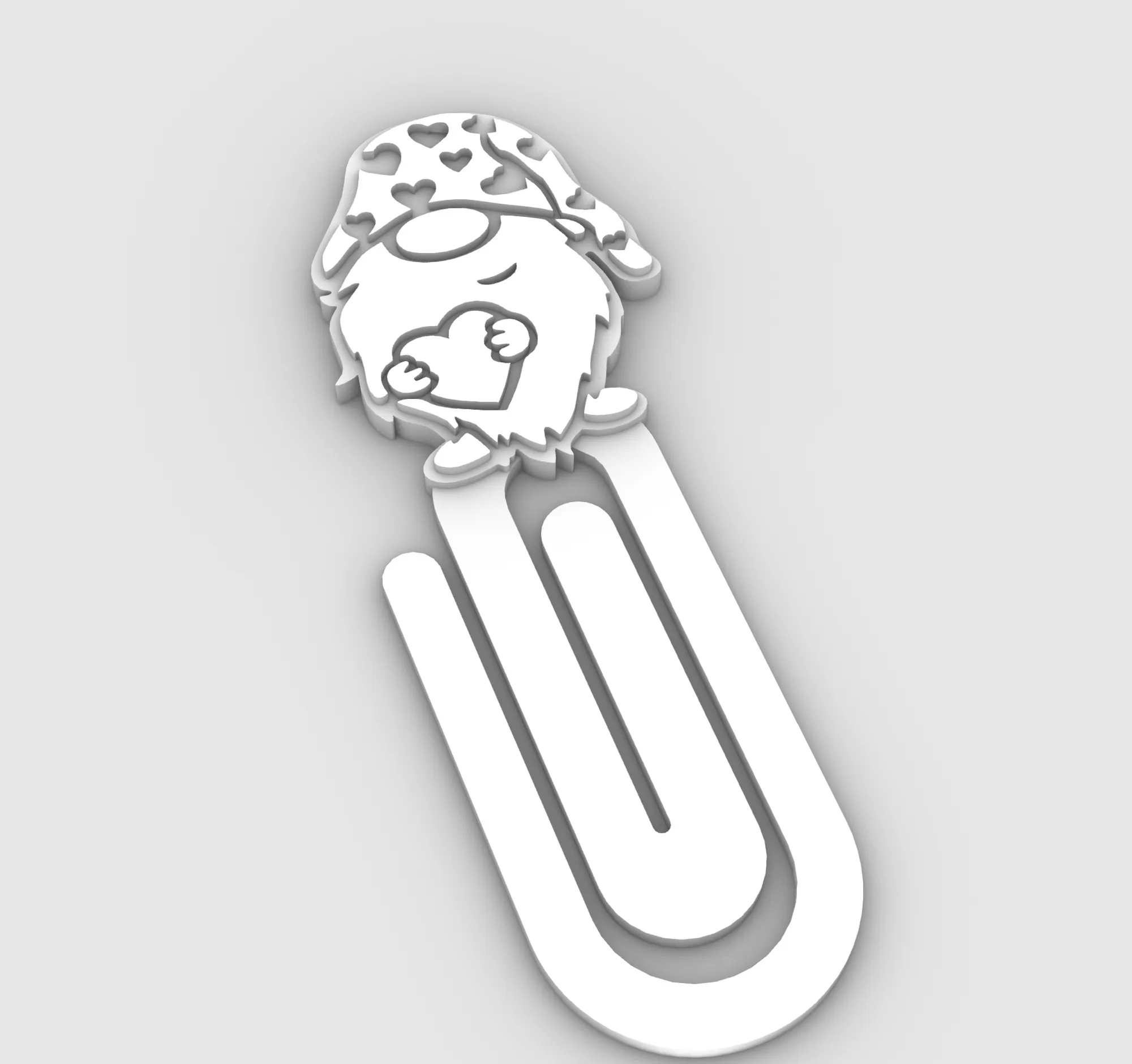 Stationery & Learning Tools STL Download - gnome in love - Paper clip ...